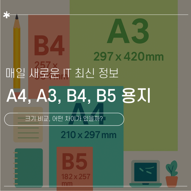 A4, A3, B4, B5 용지 크기 비교, 어떤 차이가 있을까? : 네이버 블로그