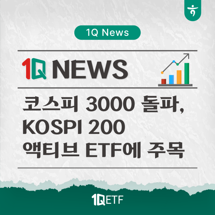 코스피 3000 돌파, KOSPI 200 액티브 ETF에 주목 : 네이버 블로그
