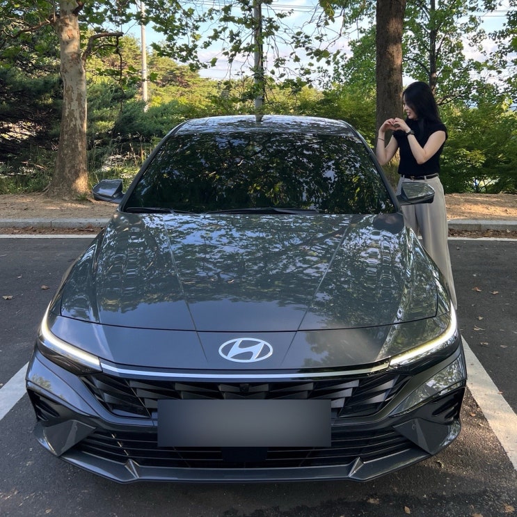 신차 출고 후기 | 2026 아반떼 CN7 하이브리드 인스퍼레이션, 에그 (에코트로닉 그레이펄), 블랙 시트 : 네이버 블로그