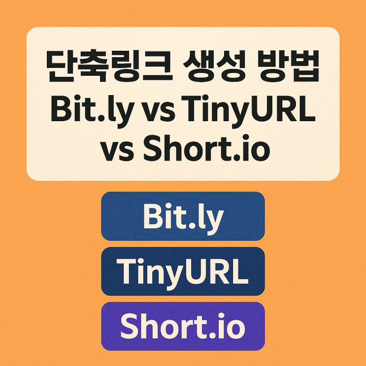 단축 링크 생성 방법 : Bit.ly vs TinyURL vs Short.io : 네이버 블로그