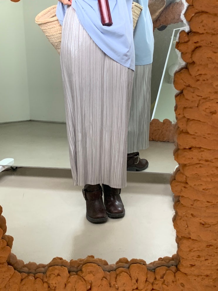 [ LELAPIN PICK / 소장 ] 실버 플리츠 스커트 : 네이버 블로그