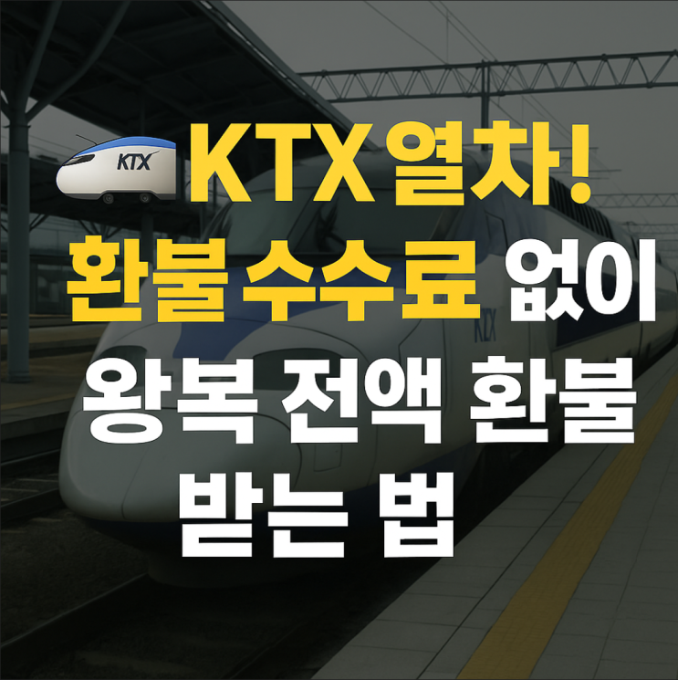 [생활] KTX 열차운행 중지로 환불받은 후기 (수수료 400원..?) : 네이버 블로그