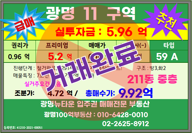 광명11구역(힐스테이트광명) 최근 거래 및 추천매물 : 네이버 블로그