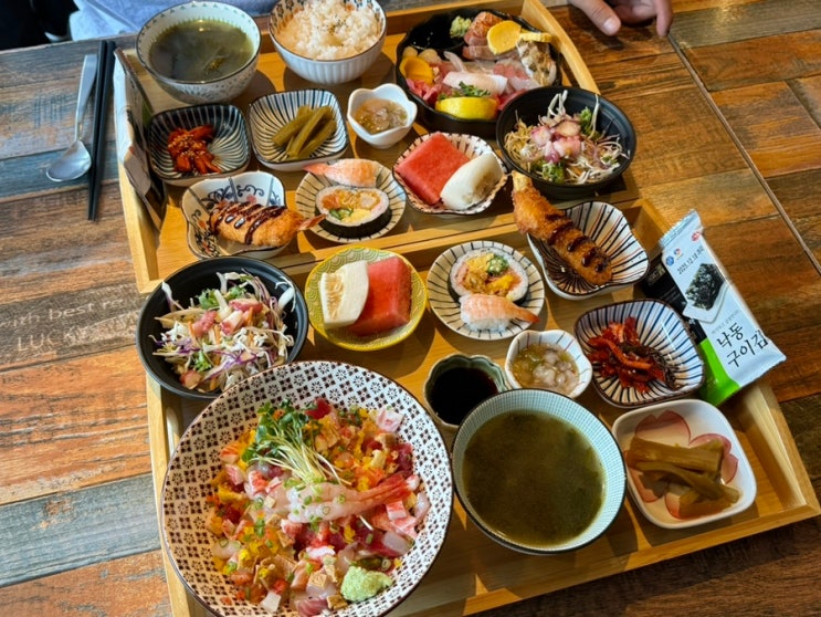 부산 명지국제 [키친어썸] 사시미 정식 점심 맛집 : 네이버 블로그