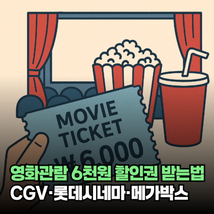 영화관람 6천원 할인권 받는 방법 총정리 (CGV·롯데시네마·메가박스 등 450만장 배포) : 네이버 블로그