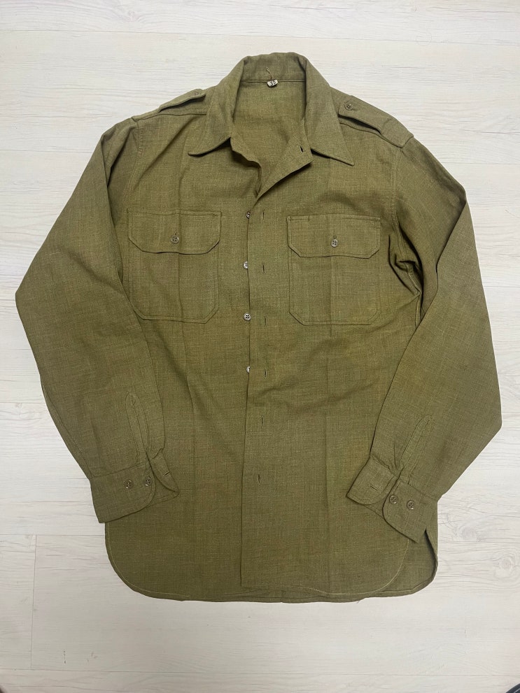 WW2 미 육군 울 서비스 셔츠. (WWII Shirts, Planel, OD) : 네이버 블로그