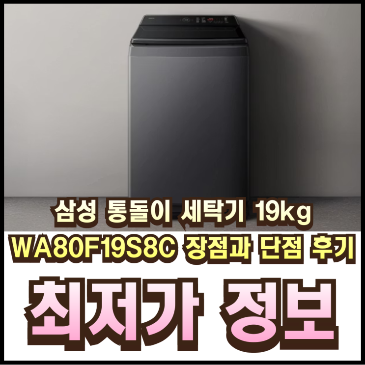 WA80F19S8C 삼성 통돌이 세탁기 19kg 장점과 단점 후기 : 네이버 블로그
