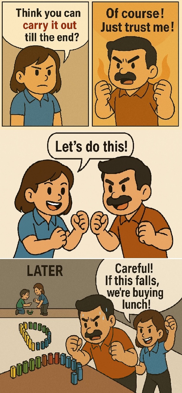 영어 구동사 carry out, 만화로 배우는 실전 사용법-수행/실행하다 : 네이버 블로그