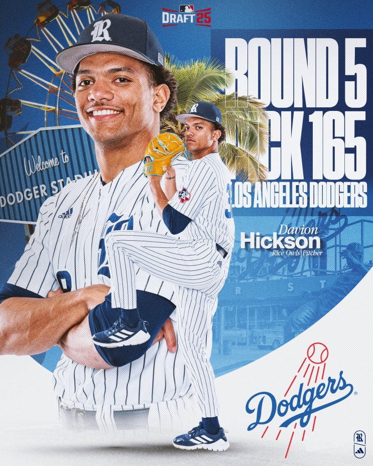 LA 다저스의 2025년 드래프트 5라운드픽 데비온 힉슨 (Davion Hickson) : 네이버 블로그