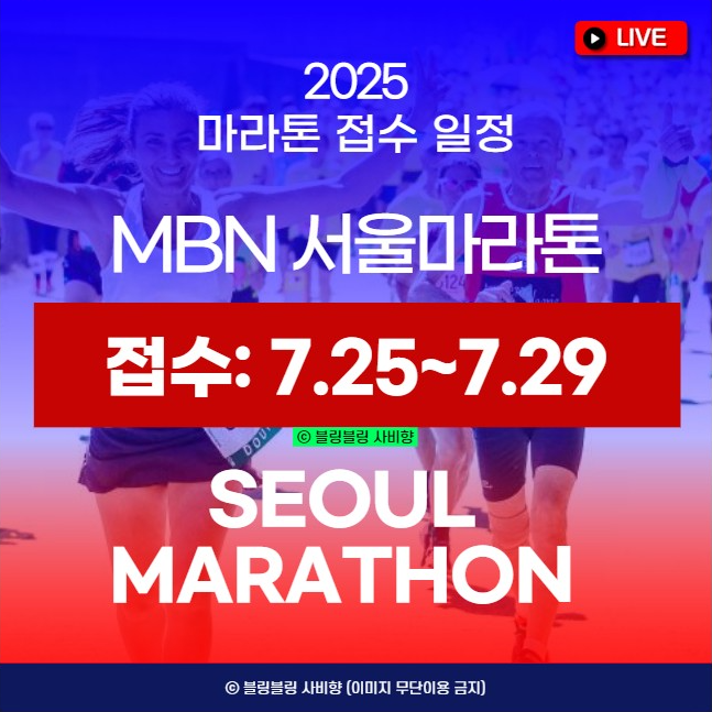 2025 MBN 서울마라톤 접수 신청 하프 10km 코스 기념품 : 네이버 블로그