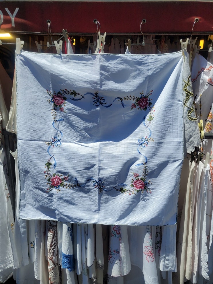 엔틱린넨십자수 완료 : 네이버 블로그