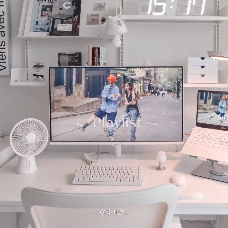 깔끔한 화이트 데스크테리어 홈오피스 인테리어 추천템 BEST7 : 네이버 블로그