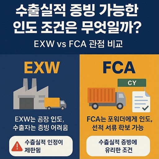 수출실적 증빙 가능한 인도 조건은 무엇일까? – EXW vs FCA 관점 비교 : 네이버 블로그