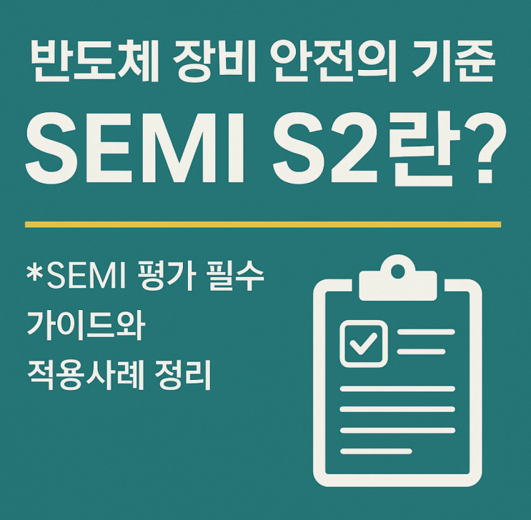 반도체 장비 안전의 기준, SEMI S2란? SEMI 평가 필수 가이드와 적용사례 정리 : 네이버 블로그