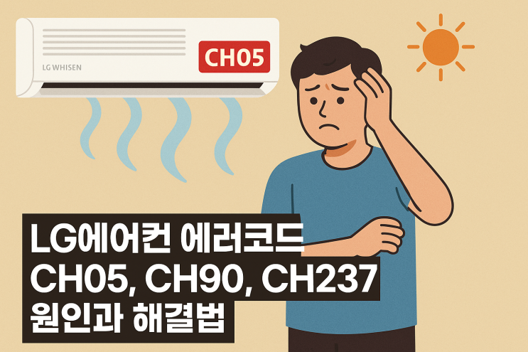 엘지 lg 에어컨 에러코드 CH05 CH90 CH237 원인 및 해결 방법 정리 : 네이버 블로그