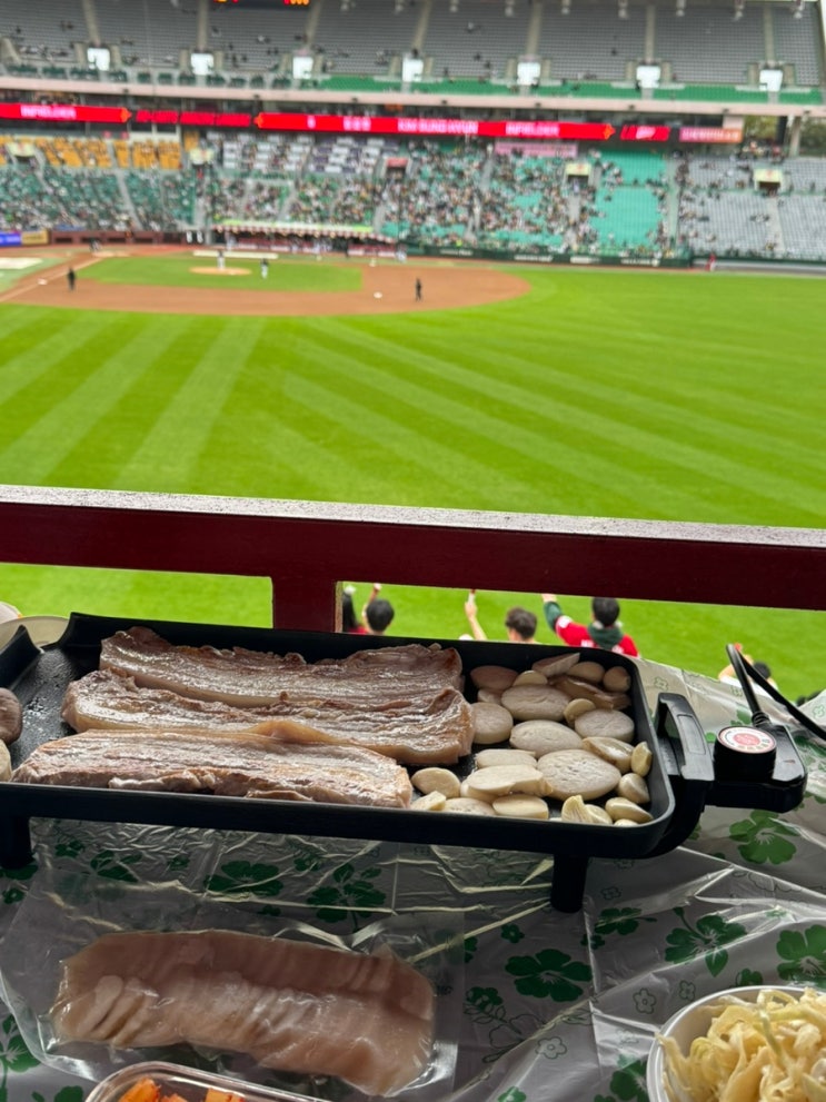 인천 SSG 랜더스 필드 외야 시야 총정리(바베큐존, 몰리스그린존,외야파티덱) & 야구장 필수템 추천!! (무선 접이식 선풍기, 캠핑용 선풍기 강추) : 네이버 블로그