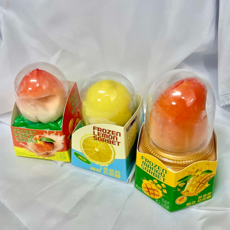 GS25 편의점 신상 과일 모양 아이스크림 프로즌 망고 레몬 피치 소르베 가격 솔직후기 재고조회 확인 방법 총정리 : 네이버 블로그