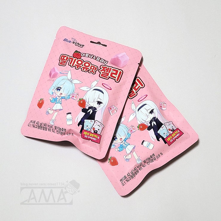 [GS25×넥슨] 서주 블루아카이브 아로나&프라나의 딸기우유맛 젤리(feat.포토카드) : 네이버 블로그