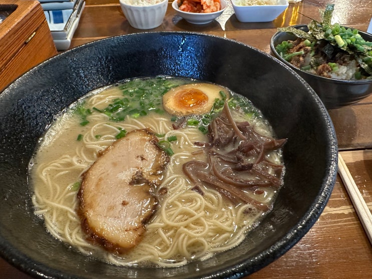 일본 사가시 Renge Ramen 🍜 숙성 돈코츠라멘, 무료 김치 반찬까지?! : 네이버 블로그