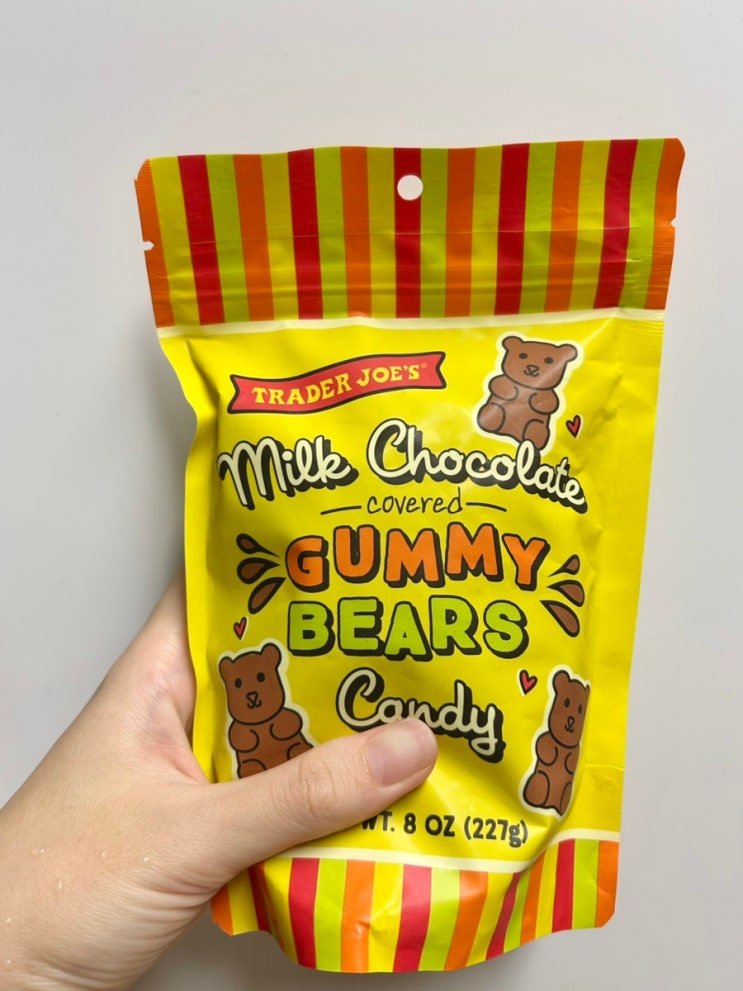 Trader Joe’s 트레이더조 초코커버 거미베어 Milk Chocolate covered Gummy Bears 리뷰 ...