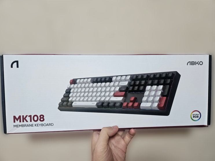 앱코 MK108 키보드 후기 사무용, 저가형 무소음 RGB 칼라 블랙 : 네이버 블로그