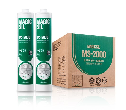 오성 매직씰 MS-2000 씰란트 변성실리콘 외부 크랙보수 석재/판넬 PVC조인트 페인트도장가능 우레탄실리콘 탱크툴 철물점 공 ...