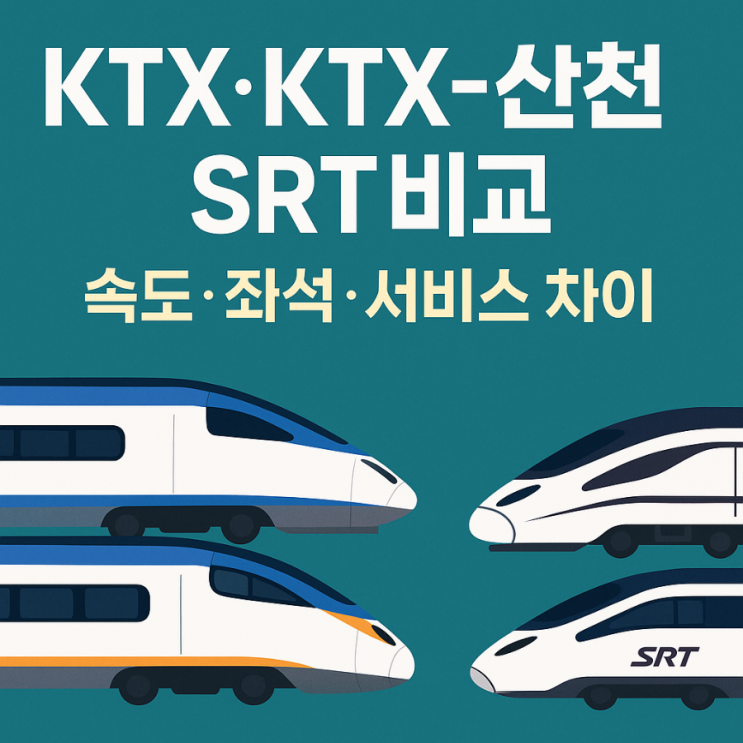 🚄 KTX·KTX-산천·SRT 성능과 차이 "속도·승차감·서비스, 무엇이 다를까?" : 네이버 블로그