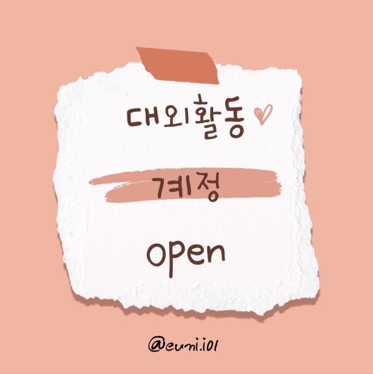 🎀 대외활동 계정 OPEN 🎀 : 네이버 블로그