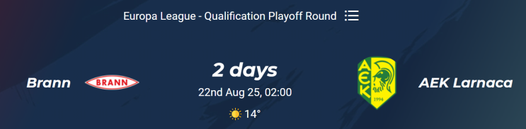 SK브란 vs 라르나카 “홈의 자존심을 건 SK Brann vs 컵 우승팀 AEK Larnaca — 유로파리그 본선 향한 첫 시험대” : 네이버 블로그