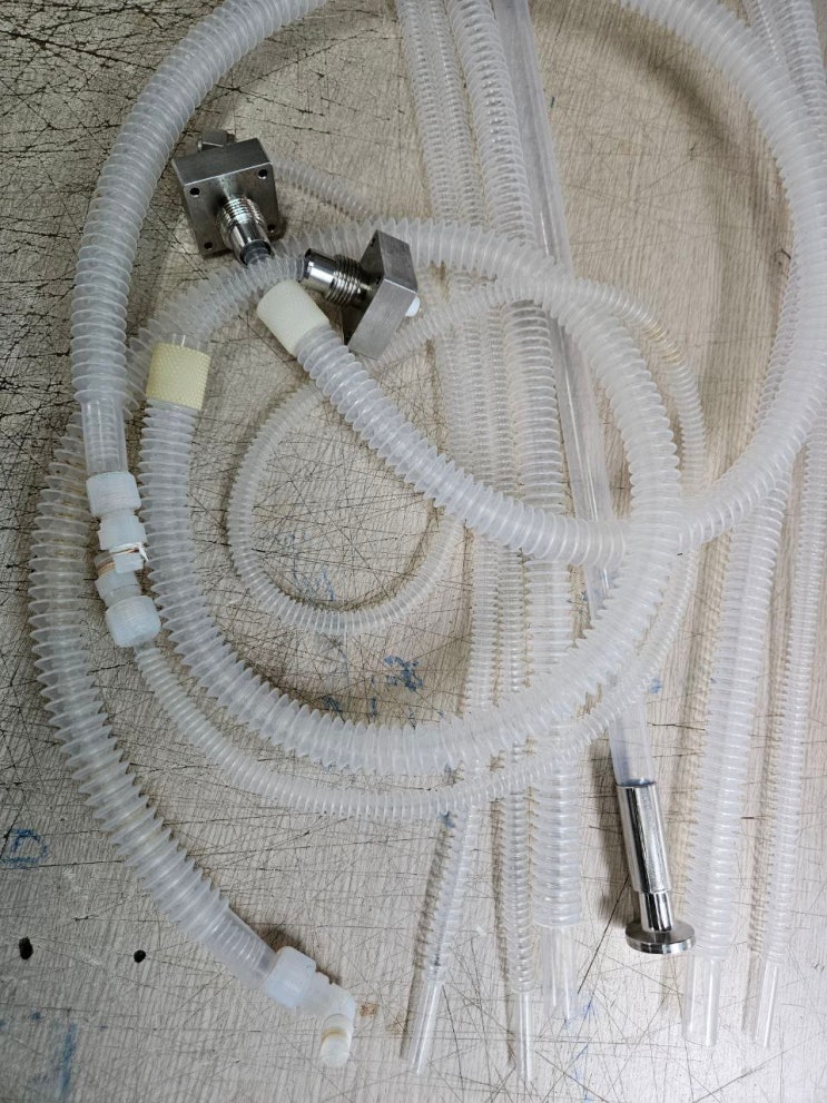 Teflon 테프론 PFA 플렉시블호스 PTFE TEFLON FLEXIBLE HOSE SUS후렌지 테프론 후렉시블튜브 주문제작 ...