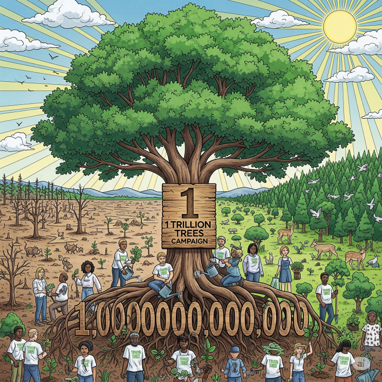 250823 기후 퀴즈: 지구를 지켜요! 1조 나무 심기 캠페인(Trillion Tree Campaign) : 네이버 블로그