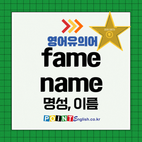 명성, 이름 영어유의어 - celebrity, eminence, fame, name, prominence, renown ...