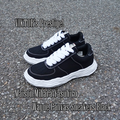 미하라 웨인 캔버스 로우탑 스니커즈 블랙 (Maison Mihara Yasuhiro Wayne OG Sole Canvas Low ...