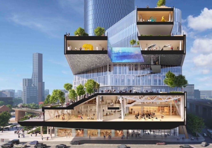 타이페이 - 타이페이 트윈 타워 ( 369m , 289m ) 최신 현장 사진 : 네이버 블로그