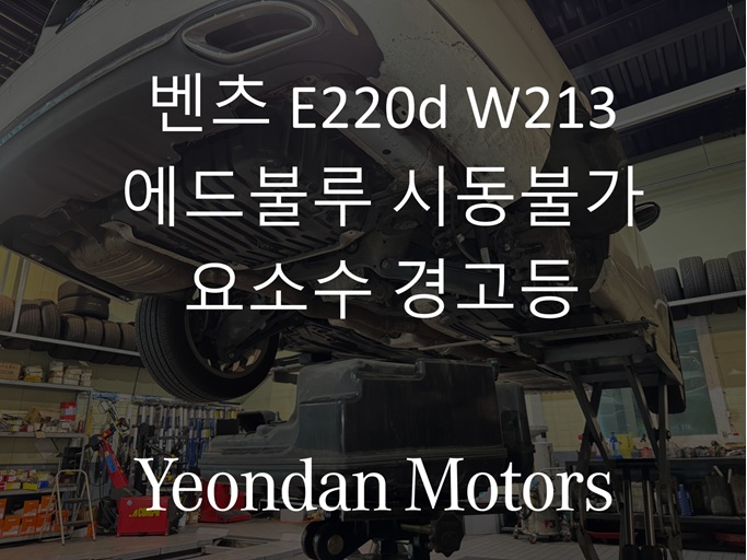 대전 수입차 정비 벤츠 w213 e220d 요소수 경고등, 엔진 시동불가, 요소수 탱크 교환 : 네이버 블로그