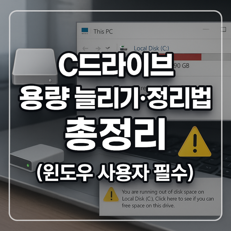 C드라이브 용량 늘리기·정리법 총정리 (윈도우 사용자 필수) : 네이버 블로그