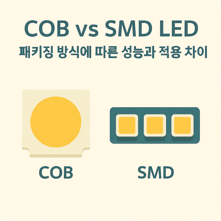 COB vs SMD LED, 패키징 방식에 따른 성능과 적용 차이 : 네이버 블로그