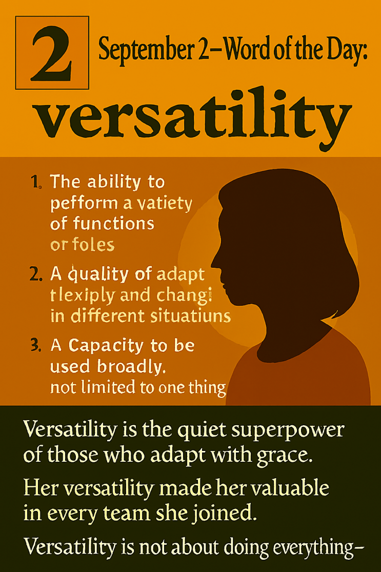 📅 September 2 – Word of the Day: versatility : 네이버 블로그