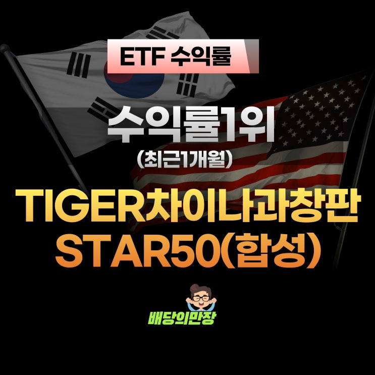 ETF수익률 1위 TIGER차이나과창판STAR50(합성) 알아보기 : 네이버 블로그