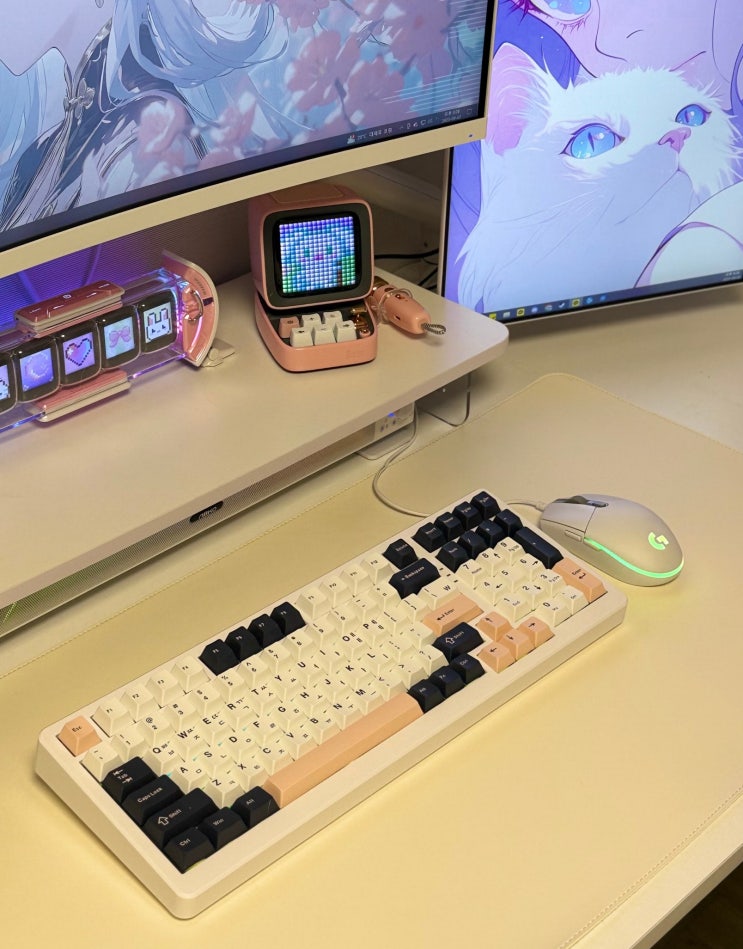 내돈내산 큐센 Q99 PBT 애플민트축 기계식키보드 후기 타건소리 : 네이버 블로그