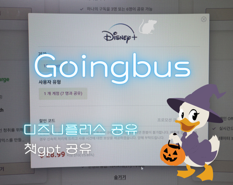 디즈니플러스 공유 Goingbus 챗gpt 할인 후기 : 네이버 블로그
