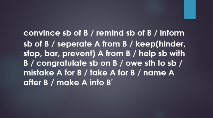 [일본 의학계열 영어] 'convince sb of B / remind sb of B / inform sb of B ...