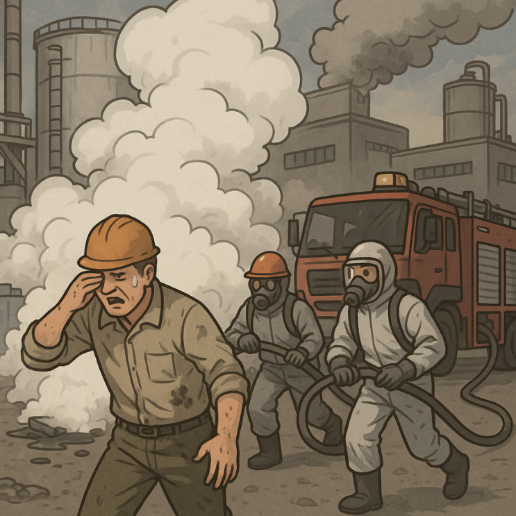 (충격보도) 울산 울주군 온산읍 LG화학 온산공장 유독성 물질(CCTA 농약원료) 발생, 근로자 대피 및 피해수습 중, 만약 ...