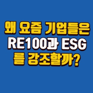 “왜 요즘 기업들은 RE100과 ESG를 강조할까?” : 네이버 블로그