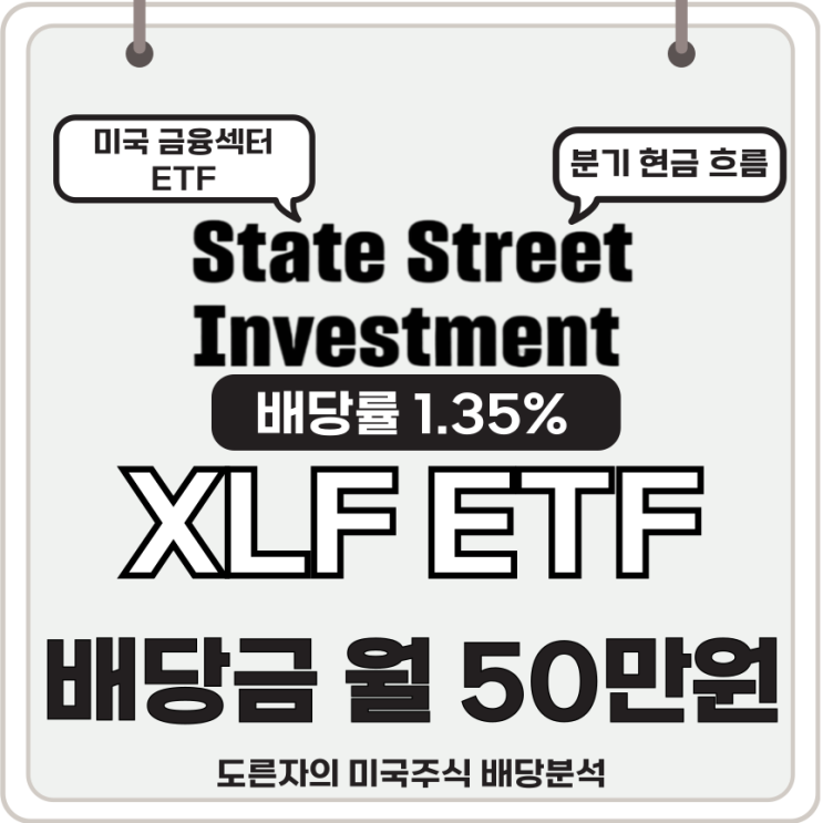 미국 금융섹터 ETF XLF 주가 배당금 월 50만원 얼마 필요할까? : 네이버 블로그