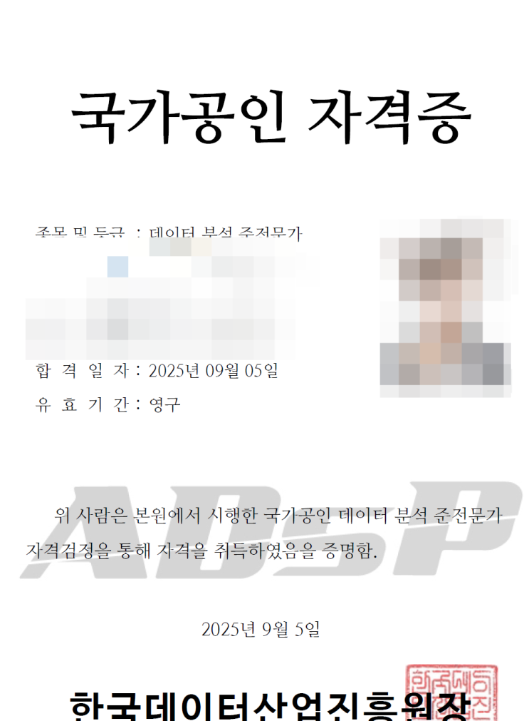 ADsP 합격 후기 : 네이버 블로그