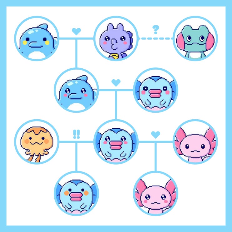 다마고치 파라다이스 유전 미리보기 (물ver) : 네이버 블로그