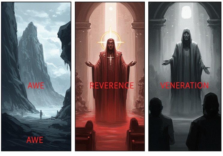 영어로 숭배 reverence, veneration 뜻, 차이 / in awe of 의미 : 네이버 블로그