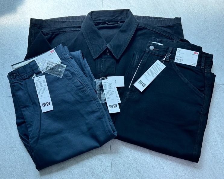 유니클로 25FW 신상으로 장바구니 채우기!! 유니클로 U 25FW 선발매 언박싱, 유니클로 U 오버사이즈 컬러 데님 재킷 사이즈 추천, 와이드 핏 컬러 진 사이즈 및 후기 ...