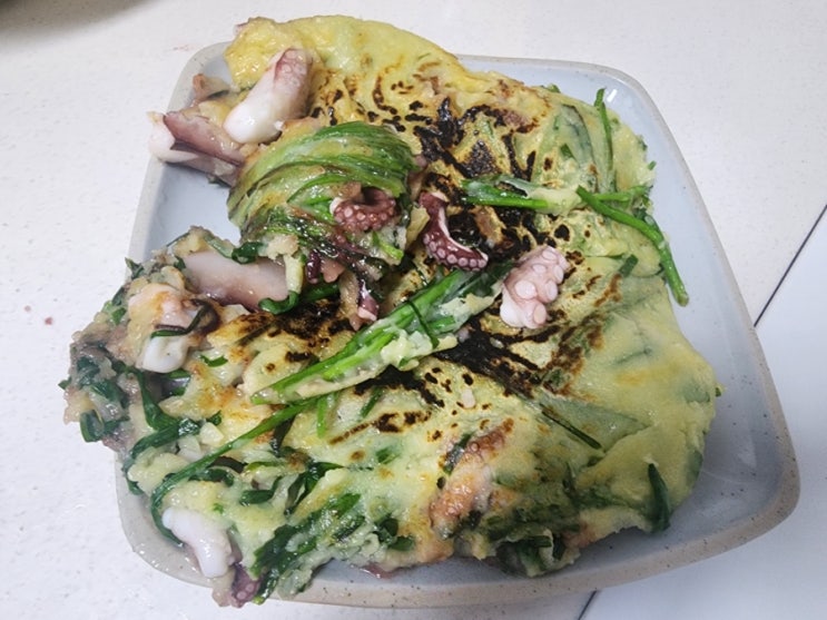 낙지부추전 집에서할수있다 욕심을버리고 간단레시피 : 네이버 블로그